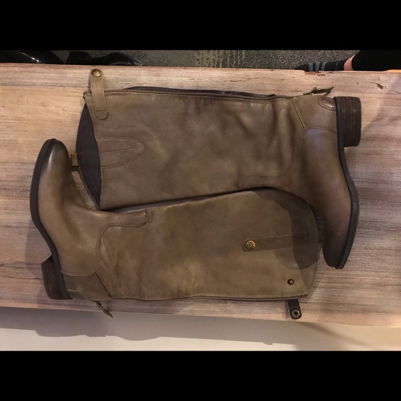 Sam Edelman | Shoes | Sam Edelman Penny Leather Riding Boot Gray | Poshmark